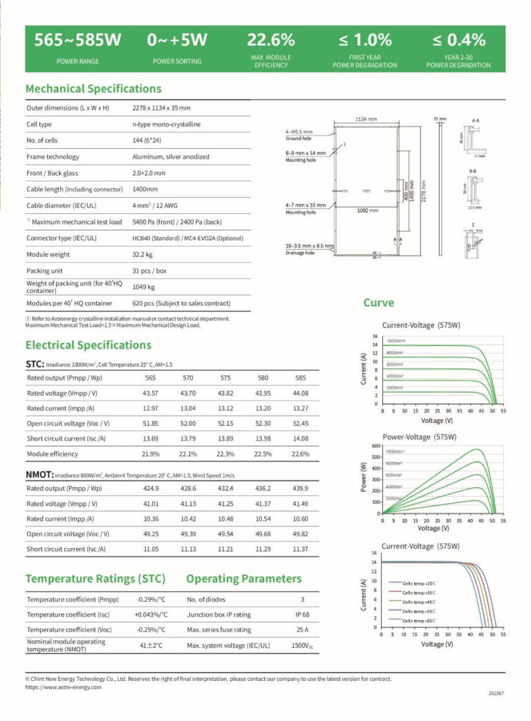 Pin ASTRONERGY N-type 580W | Pin CHINT 580W - DHC Solar